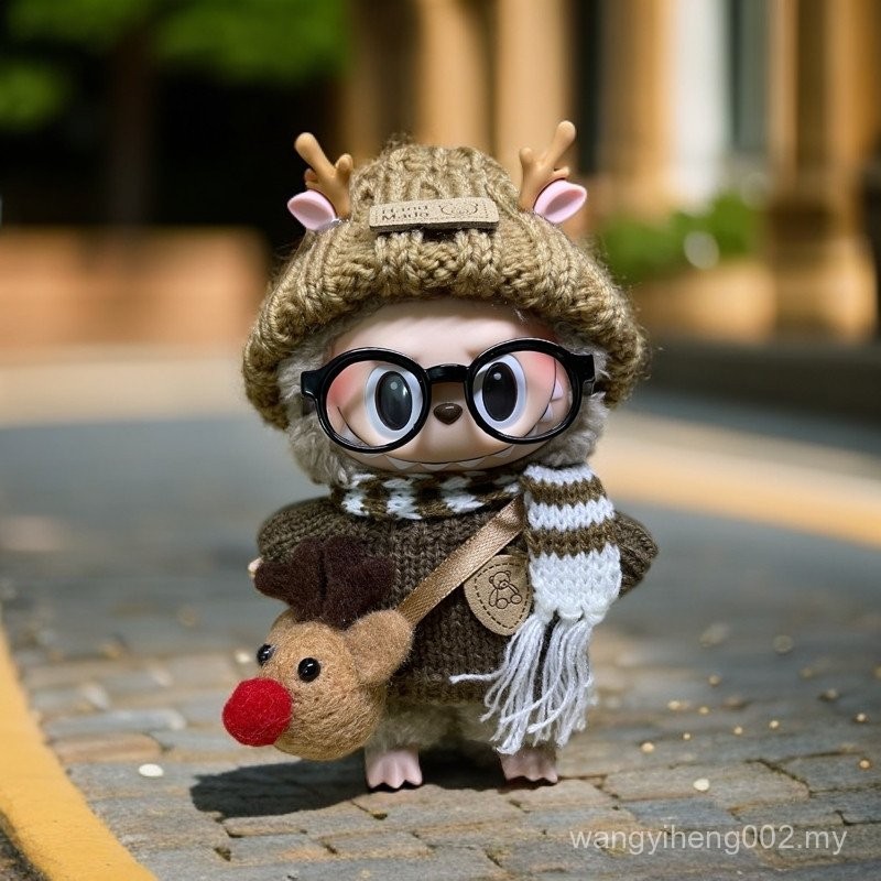[Elk Set] Labubu Clothes Set diy Cute Hat Labubu Vinyl Without Baby ...