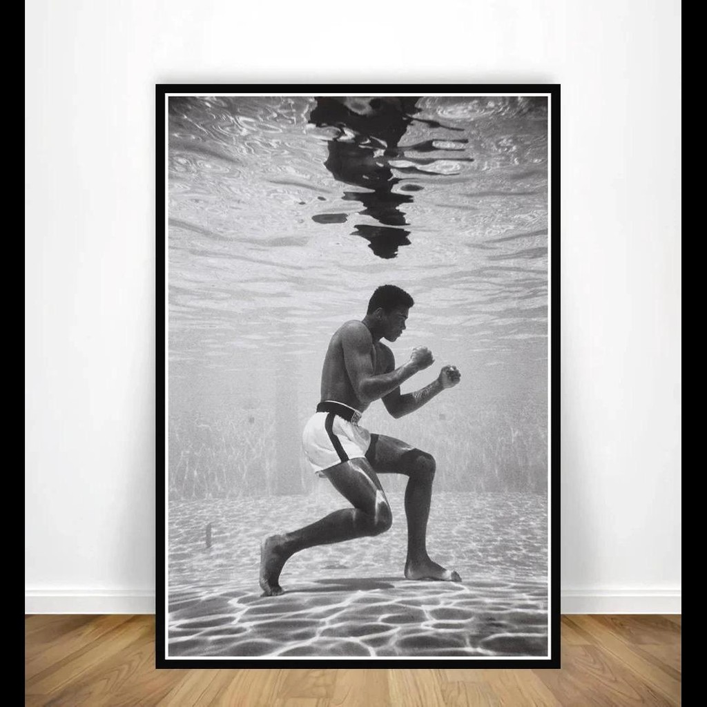 Seni Dinding Kanvas Inspirasi Muhammad Ali Knockout - Poster Peninju ...