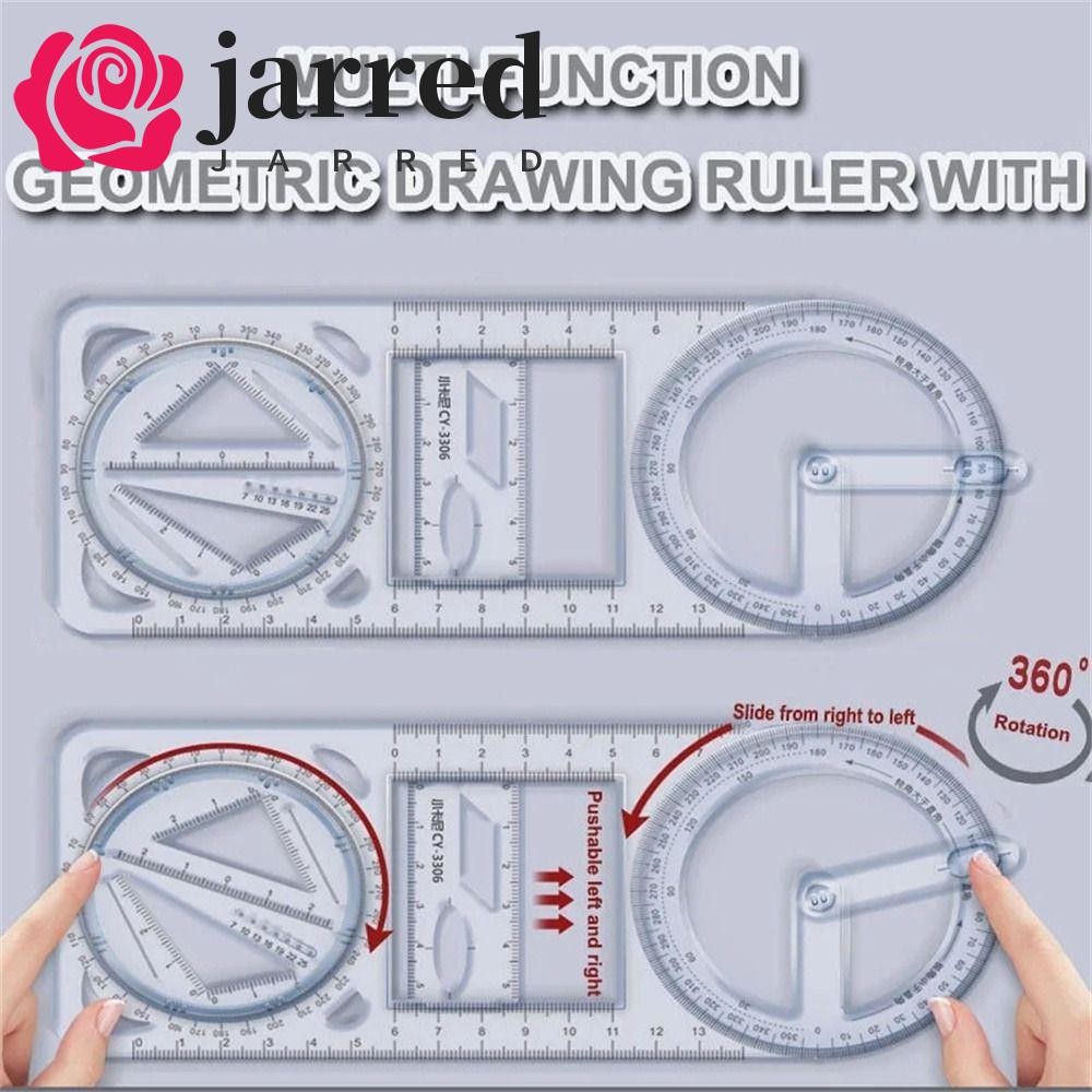 JARRED Drawing Ruler, Activity Angle Multifunctional Geometry Ruler ...