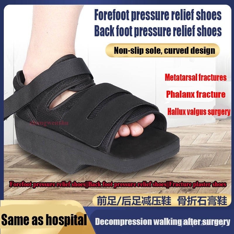 Forefoot pressure relief shoes fracture fixation post op shoe open toe ...
