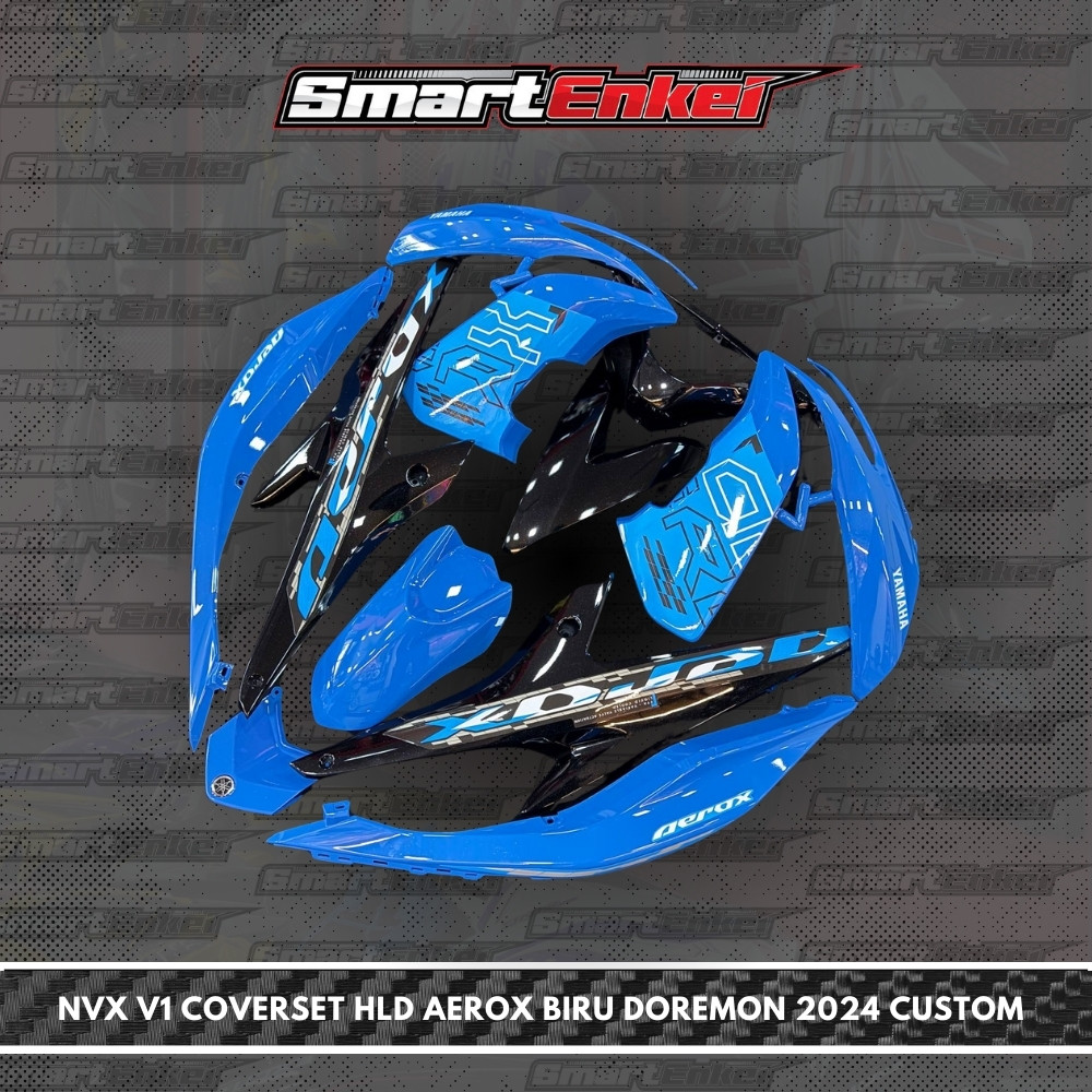HLD-NVX V1 COVERSET HLD AEROX BIRU DOREMON 2024 CUSTOM | Shopee Malaysia