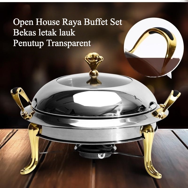 Bekas letak lauk Set buffet kaca RAYA Open House 18cm 26cm 28cm ...