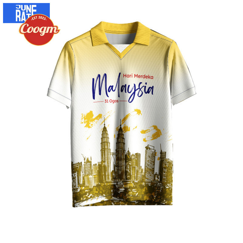 2025 MERDEKA CLOTHES 68 YEARS YEARS JERSEY JERSEY JERSEY RETRO COLLAR T ...