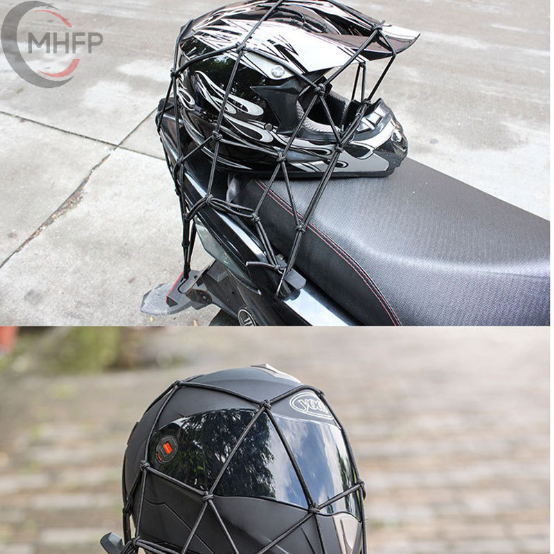 Motorcycle Net Cargo Net Flexi Helmet Net Stretchable Cord Motor Bag ...