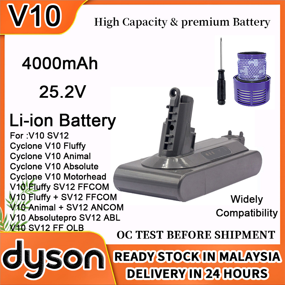 For Dyson SV12 Dyson 4000mAh Lithium-ion Rechargeable Battery for Dyson ...