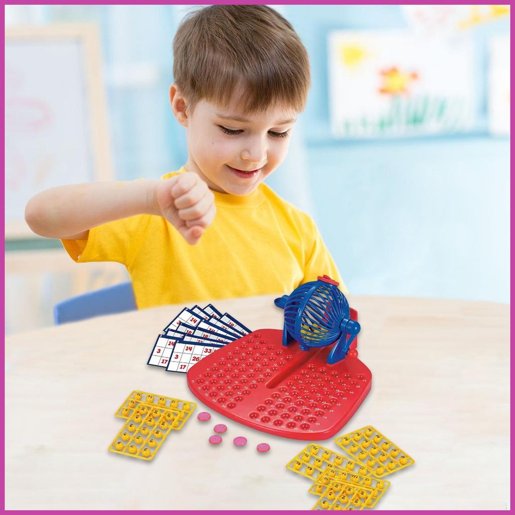 Bingo Game for Kids Family Night Bingo Set Interactive Lottery Machine ...