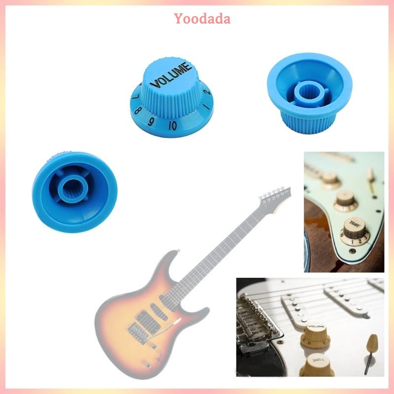Yoo 3pcs Electric Guitar Top Hat Knobs Volumes Tone Control Knobs ...