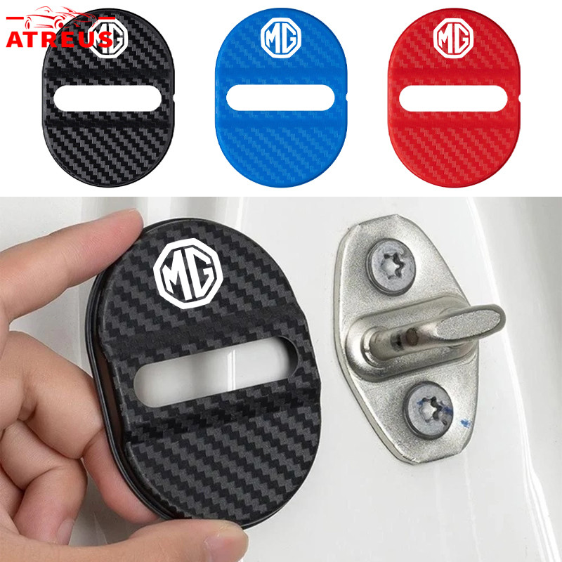 4Pcs MG Car Door Lock Protection Cover Anti Scratch Door Lock Shock ...