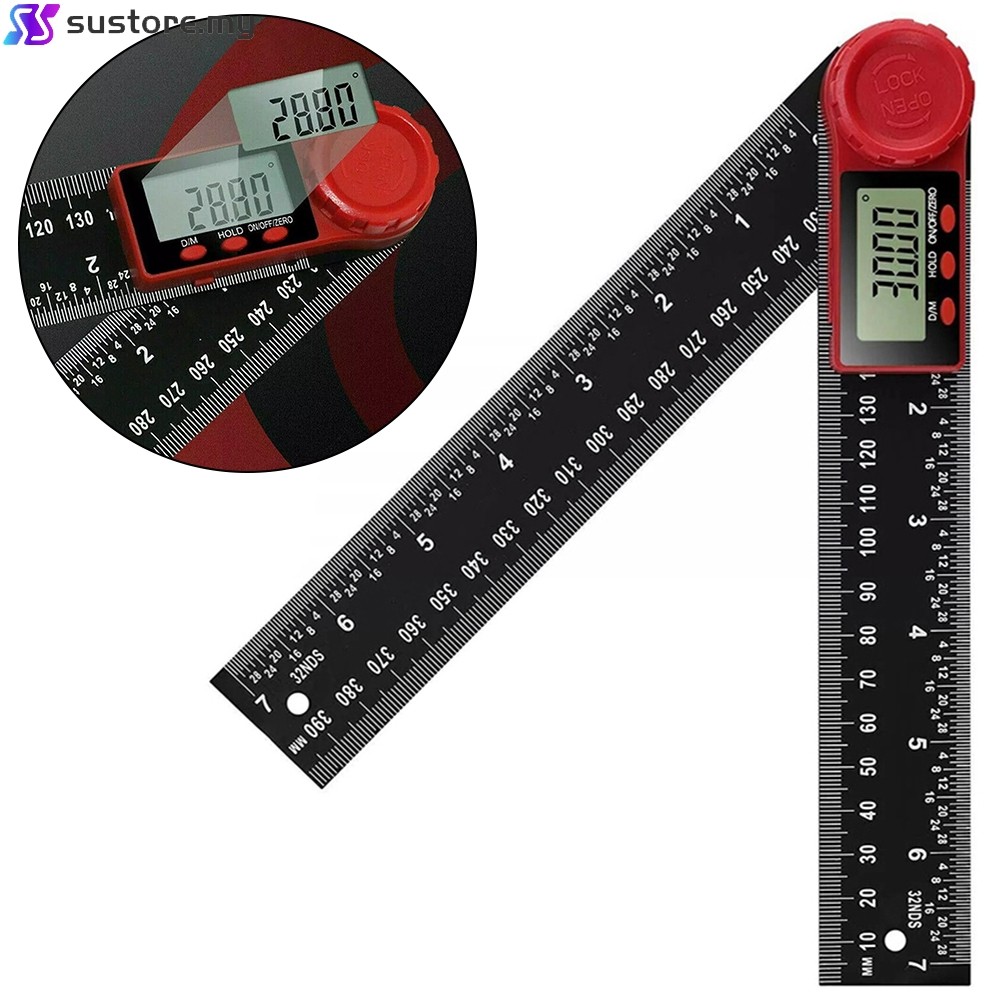 [Super] Digital Angle Finder, Angle Protractor Ruler 200mm Carbon Fiber ...