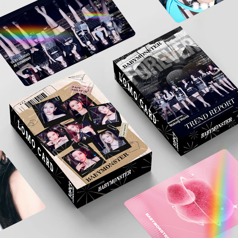BABY MONSTER Forever Laser Flash Photocard Lomo Card 30pcs/box | Shopee ...