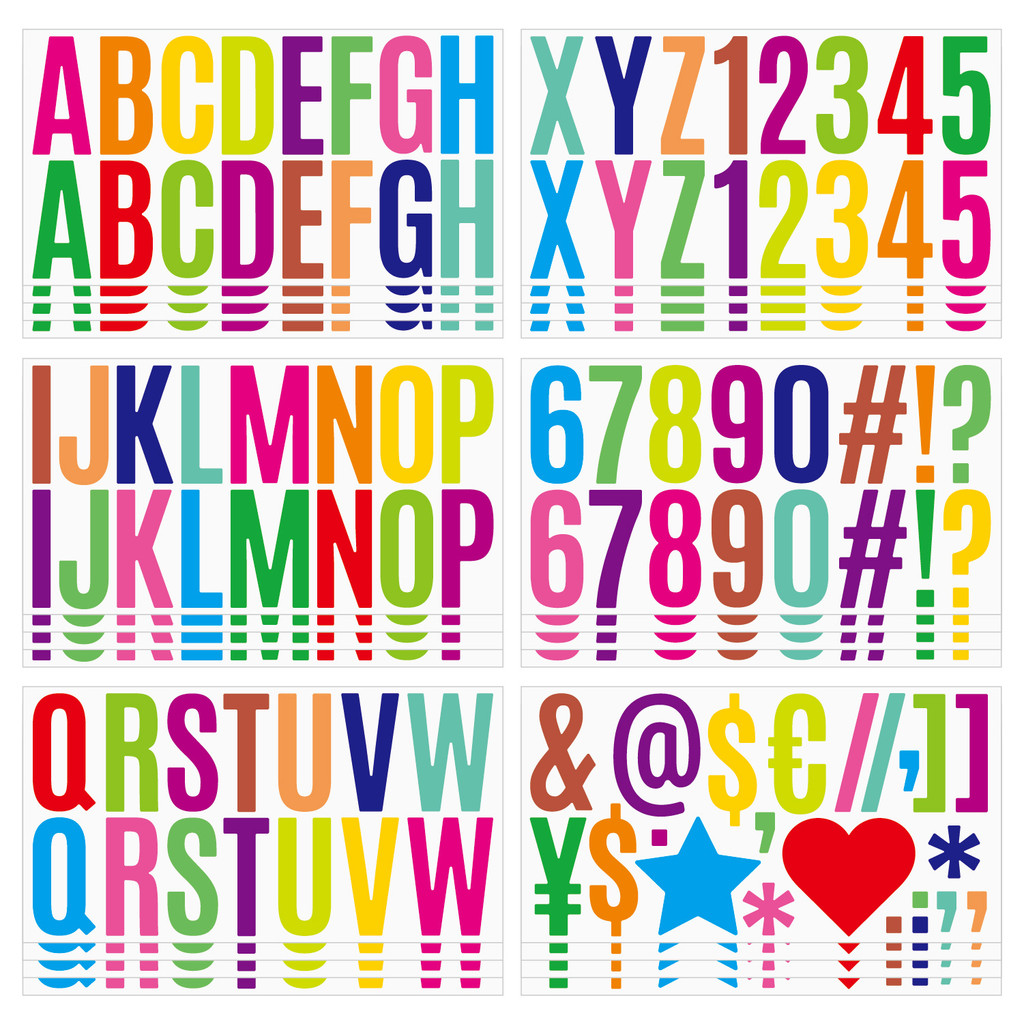 2.5 Inch Letter Stickers Large Size Various Types Self-Adhesive ...