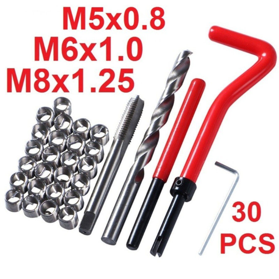 Thread Repair 15/30pcs Set M5M6/M8/M10/M12 Recoil Helicoil about 10 for ...