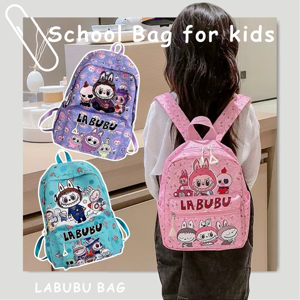 ACME Cute labubu Kids School Bag Waterproof Lightweight Fashion Girl ...