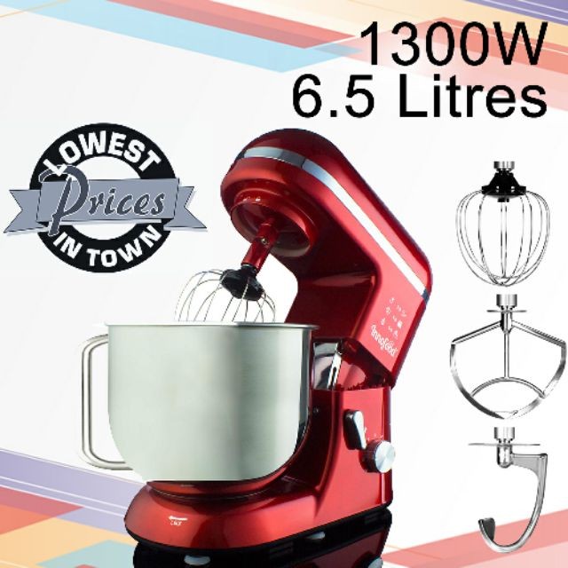 Innofood 1300W 6.5 Litres Stand Mixer Heavy Duty Baking Mixer Cake ...