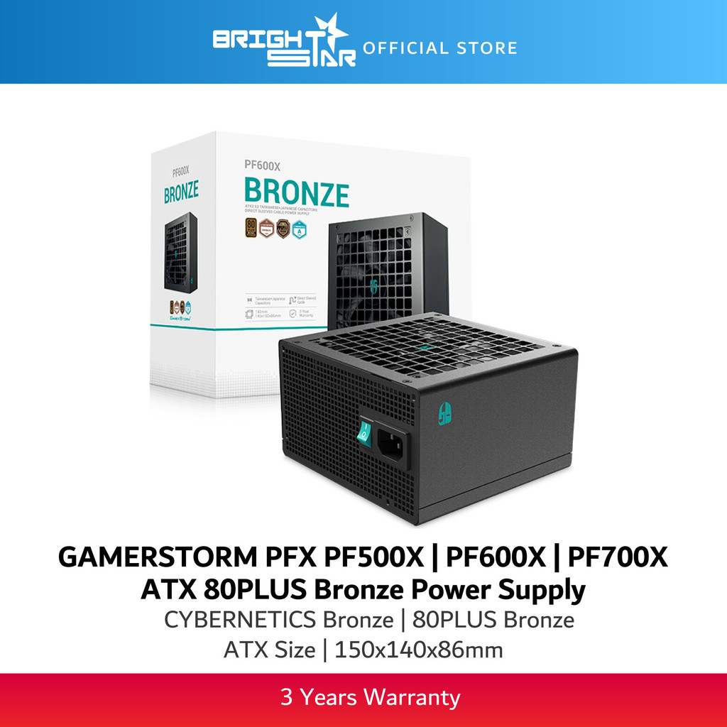 DEEPCOOL GAMERSTORM PFX PF500X PF600X PF700X 80Plus Bronze ATX Power ...