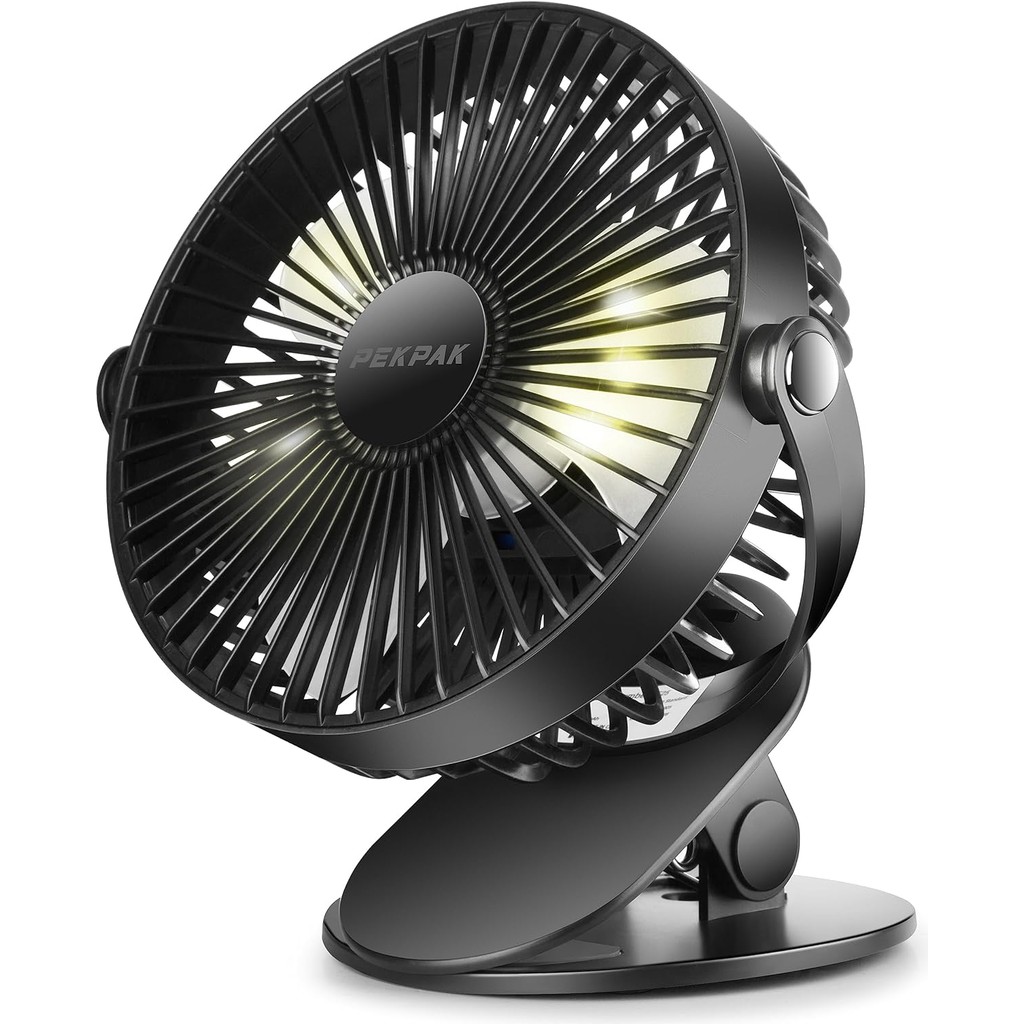 Clip on Fan,7 Inch 5000mAh Battery Operated Fan,Rechargeable Personal,3 ...