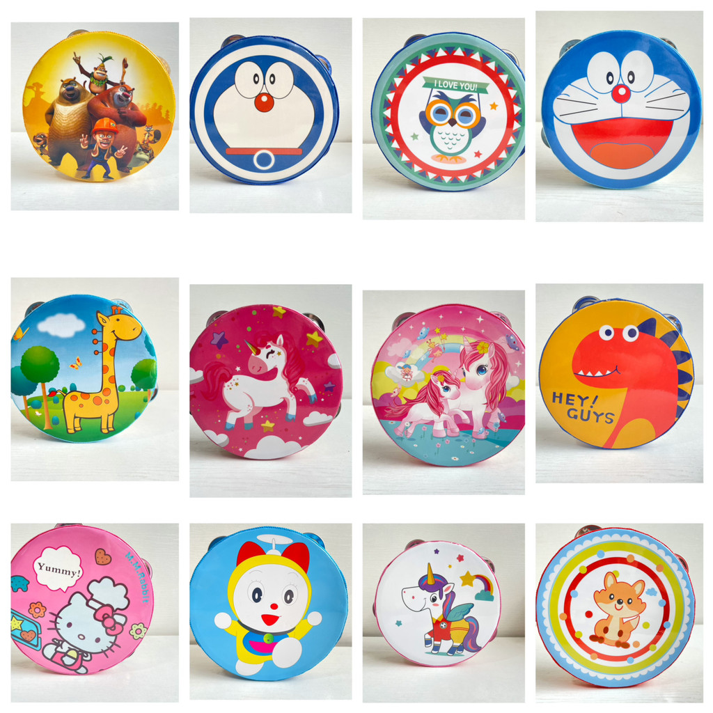 Children's Orff Tambourine Cartoon Percussion Instrument Hand Pat ...