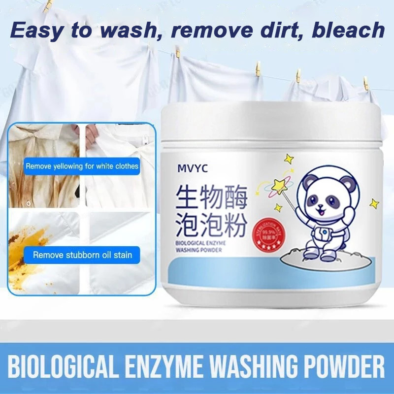 Biological Enzyme Bubble Powder Strong Stain Removal Multi-purpose ...