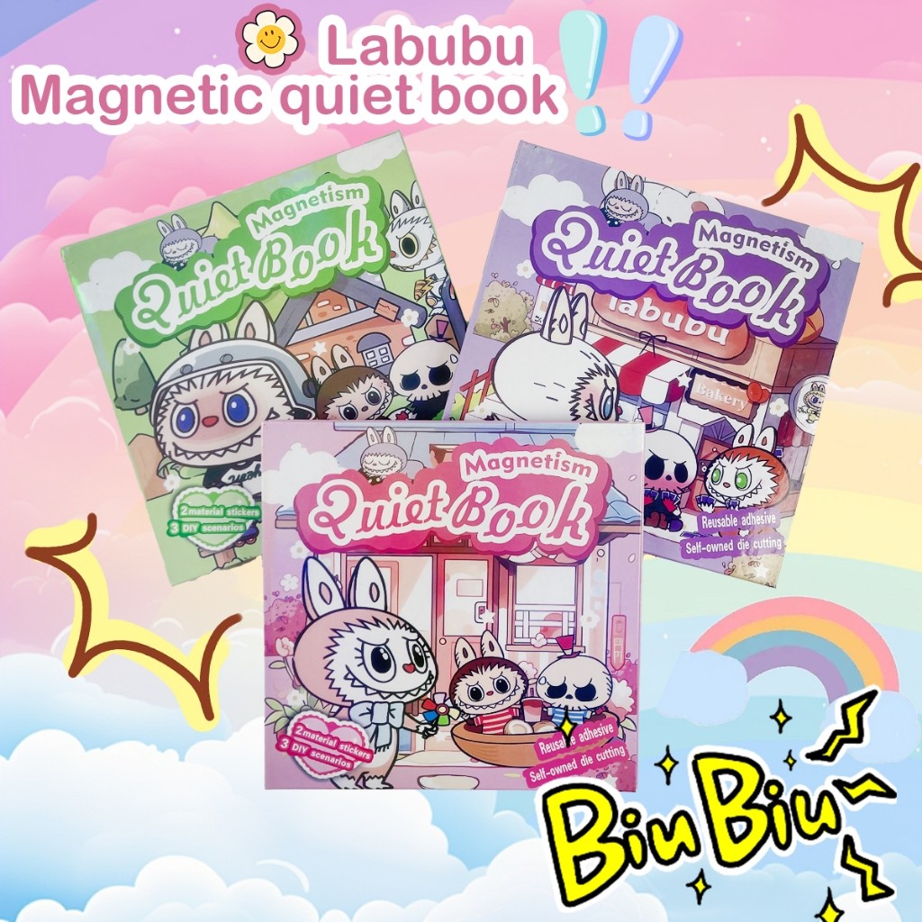 Labubu and Sanrio Magnetic Quiet Book Magnetic Sticker No Cutting ...
