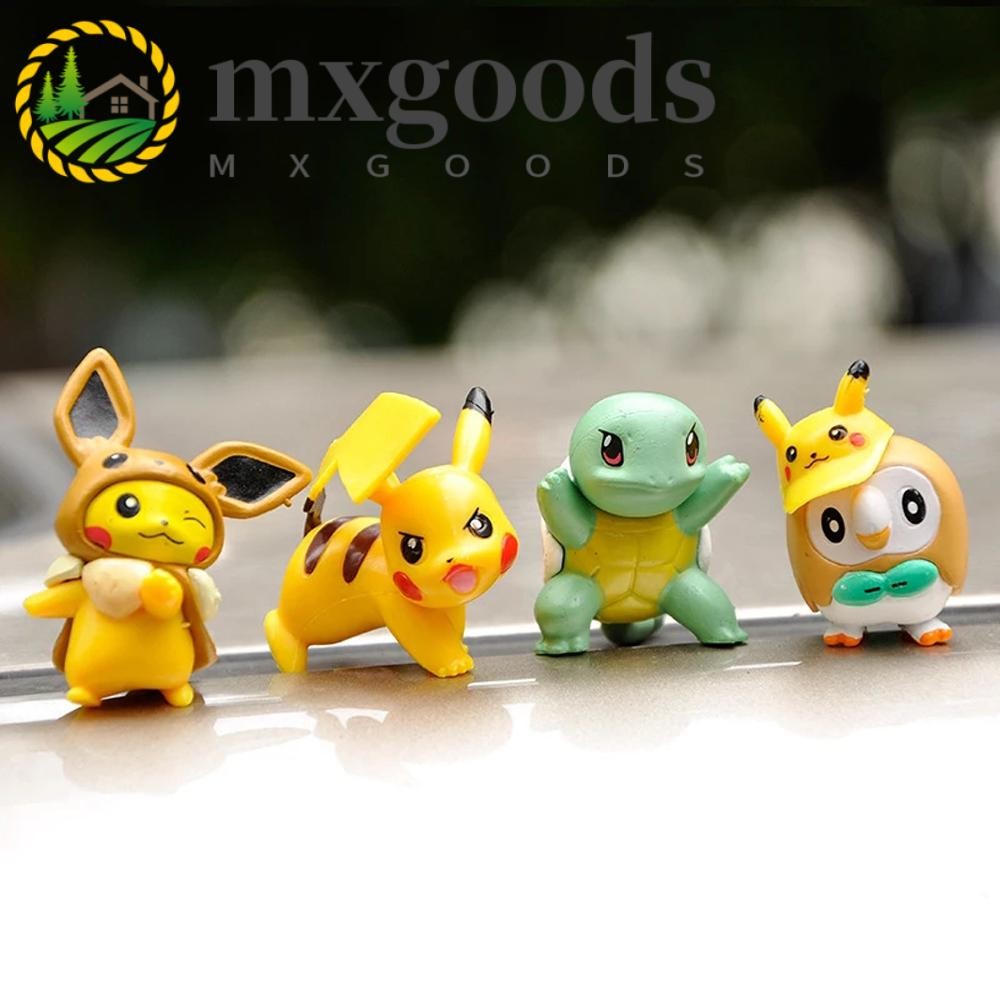 MXGOODS Pokemon Dolls PVC Psyduck Rowlet Bulbasaur Squirtle Figure Toys ...