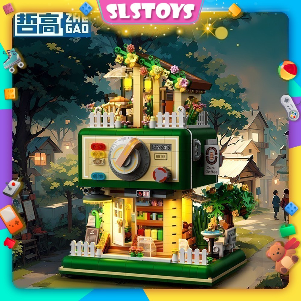 Zhe Gao 613018 Cure Coffee Shop Cafe Bakery Restaurant Block Deco Gift ...