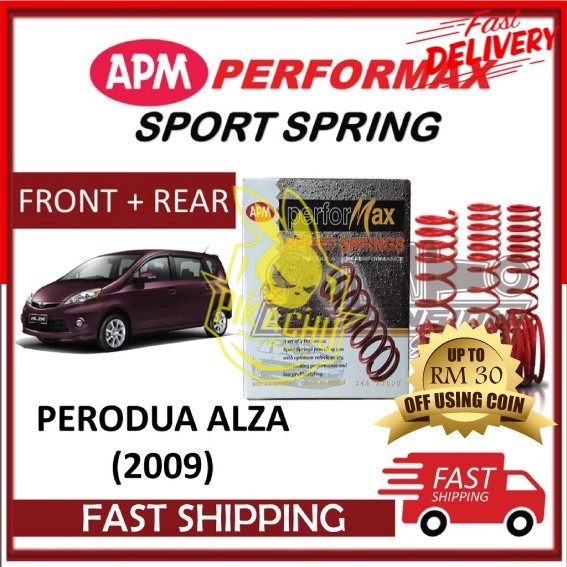 ORIGINAL APM PERFORMAX PERODUA ALZA (2009) LOWERED COIL SPORT SPRING ...