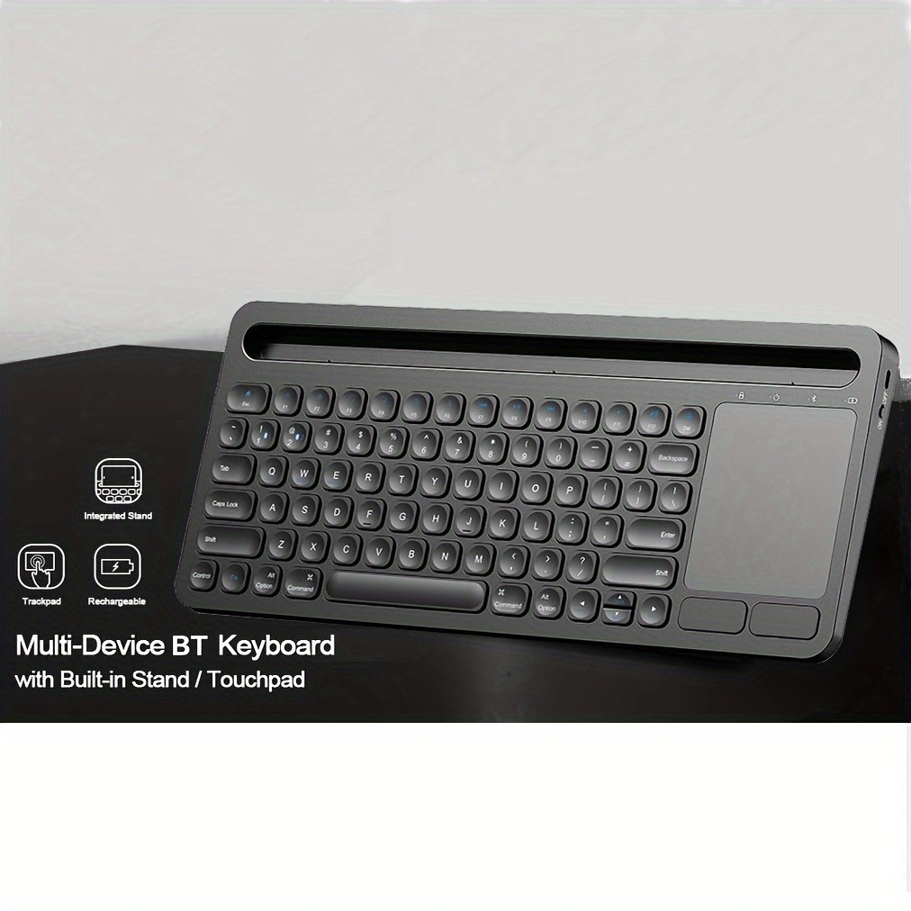 BOW Dual Channel Wireless Keyboard with Phone Holder Portable Keyboard ...