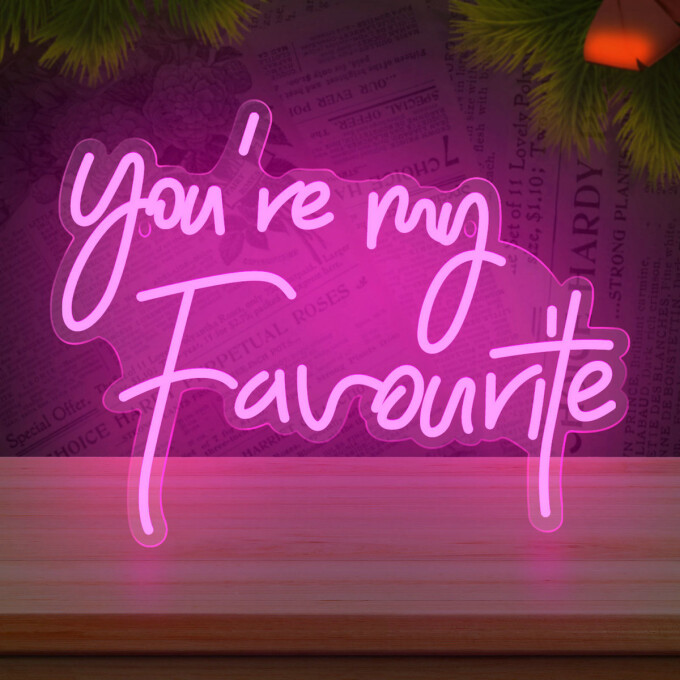 You are my favorite [38*29cm] USB Neon Sign, Christmas LED Neon Signs ...
