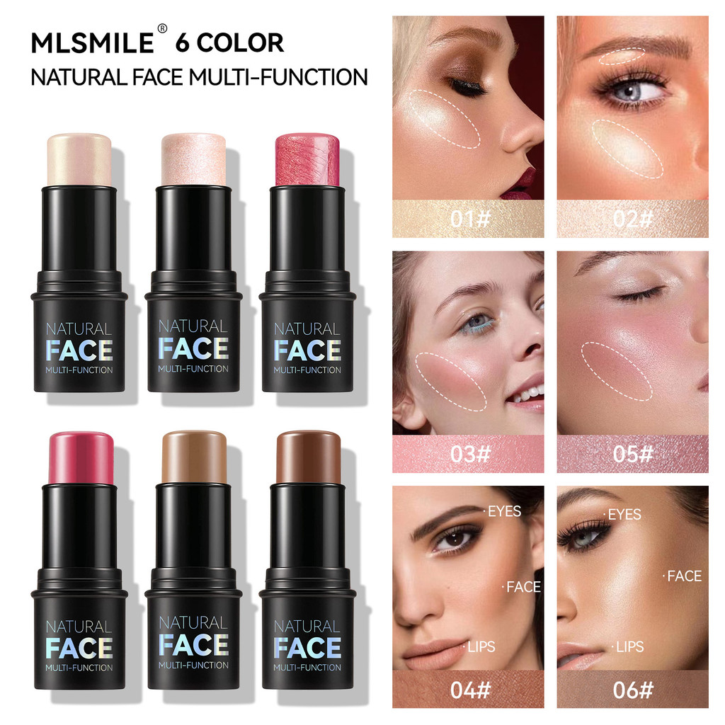 MLSMILE Silky Contour Grooming Stick Natural Gray Brown Nose Shadow ...