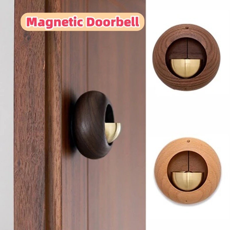 Wooden Doorbell Magnetic Japanese Style Door Bell Creative Entrance ...