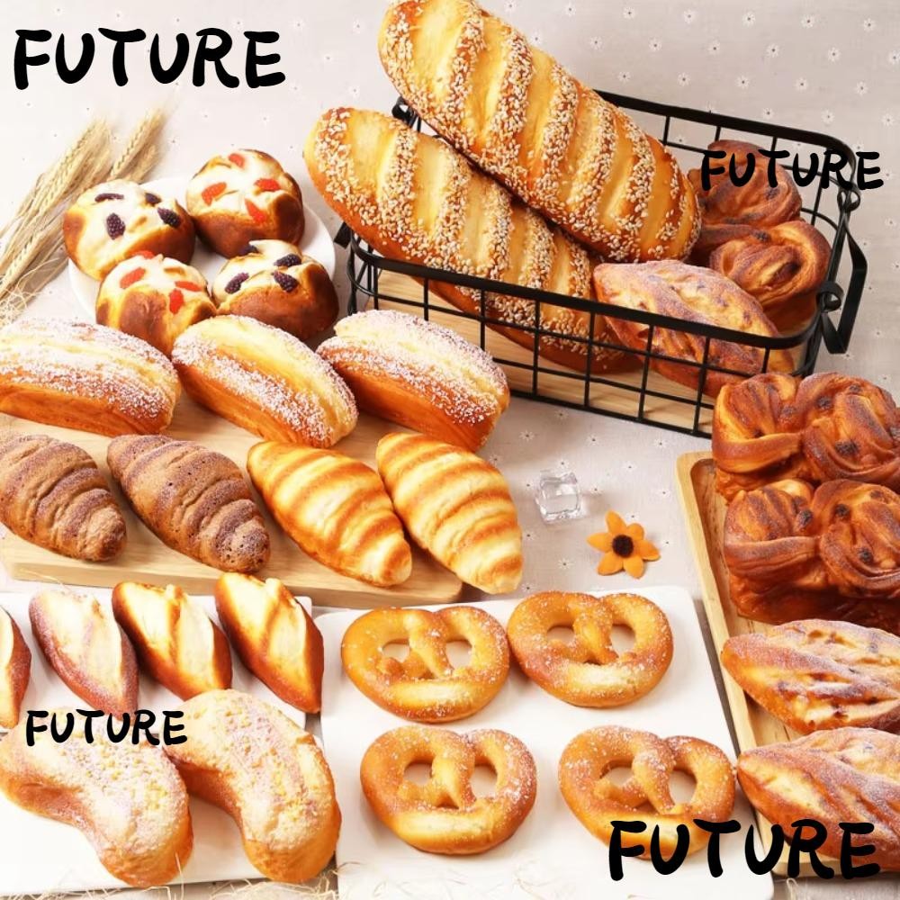 HL-FUTU Artificial Bread, Photo Props Cake Decor Fake Bread Simulating ...