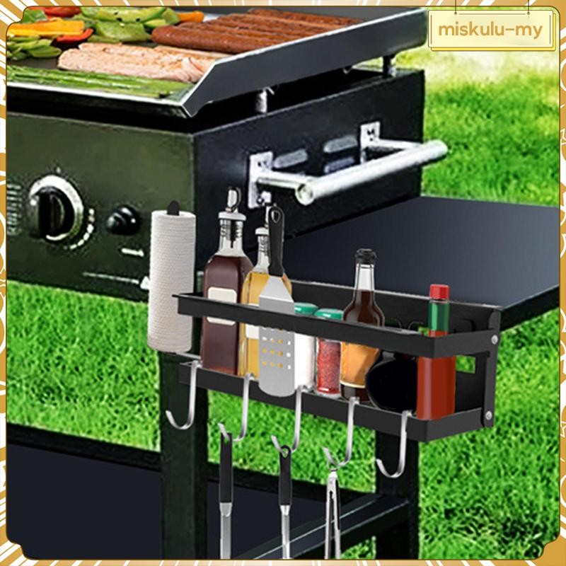 [MiskuluMY] Griddle Spice Rack Outdoor Barbecue for Grilling for Install Wall Mount Space Saving ...