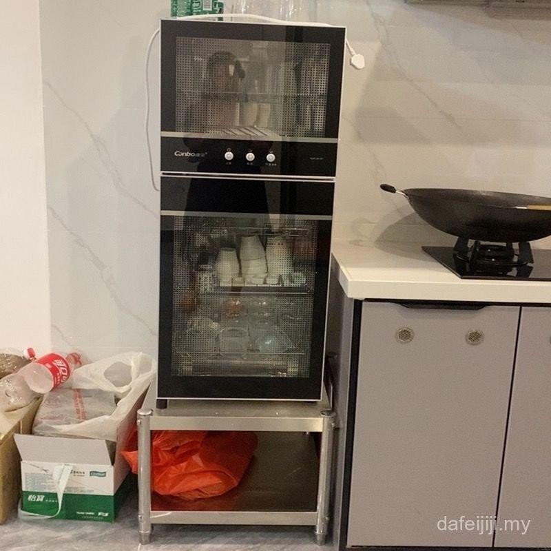 Stainless steel shelf disinfection cabinet rack restaurant soup bucket ...