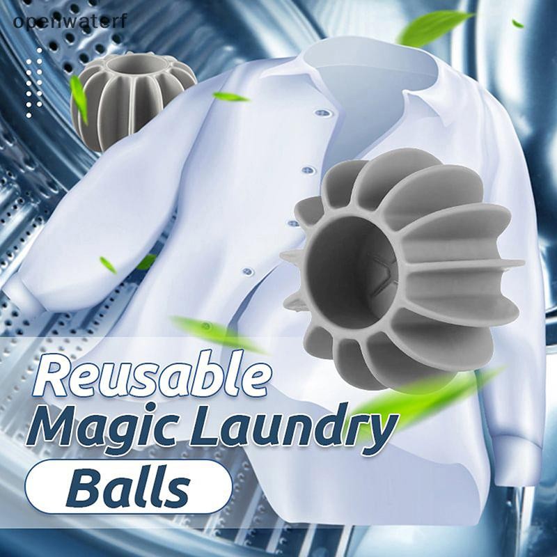 [ope] Silicone Laundry Cleaning Ball Washing Machine Clothes Magic Anti ...