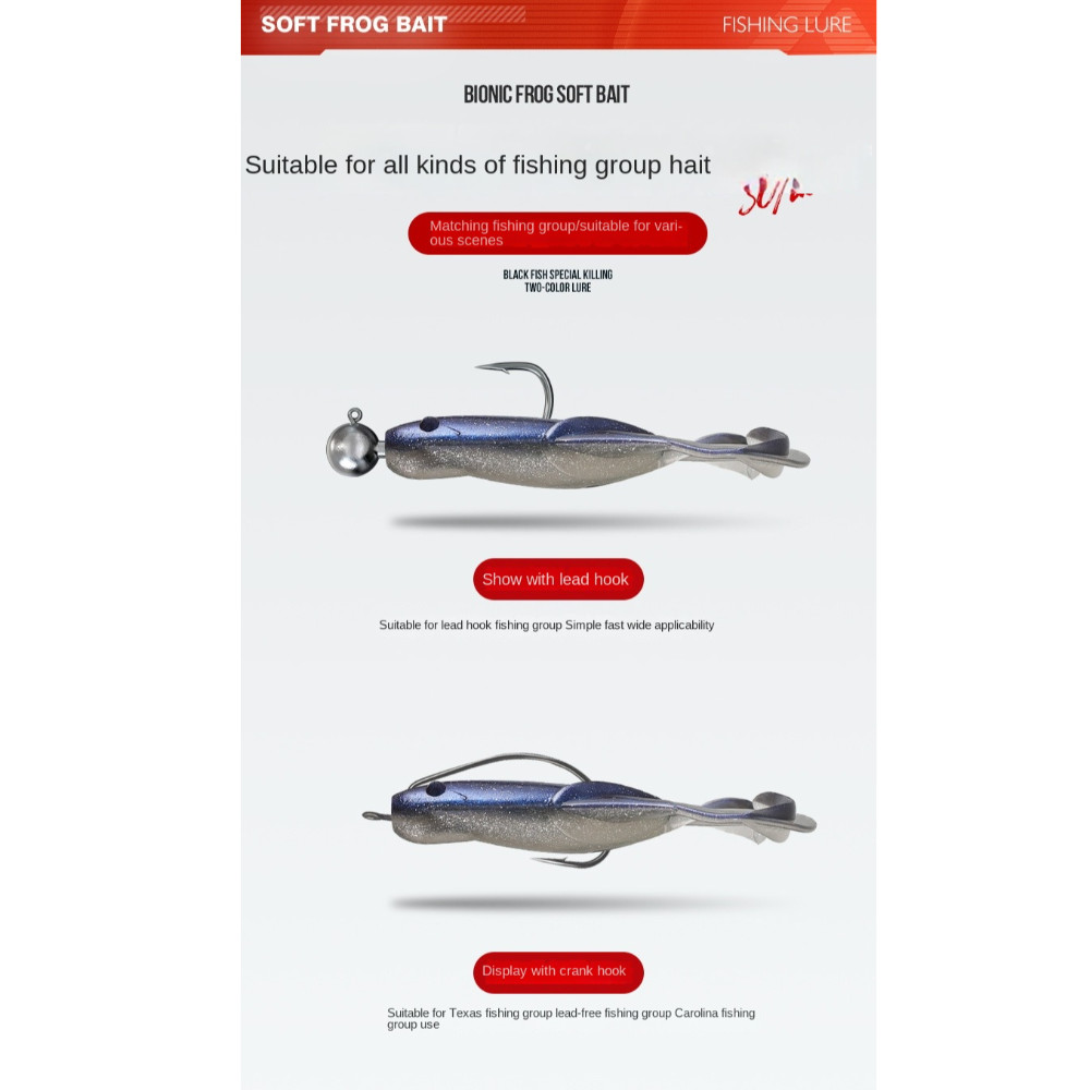 MELIFLUO Soft Frog Fishing Lures, TPE 7cm 7g Mini Frog Bait, Outdoor ...