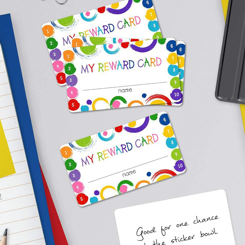 50pcs Behavior Punch Cards Incentive Loyalty Punny Reward Cards ...