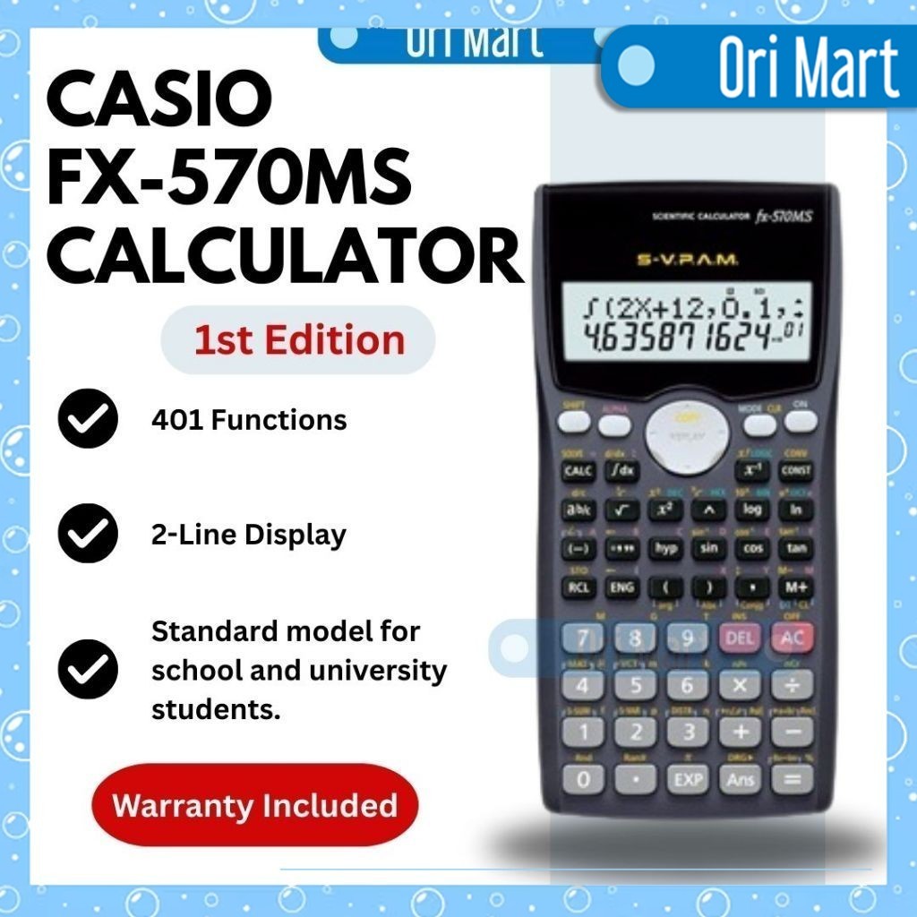 2nd edition 》 CASIO Scientific Calculator Kalkulator Saintifik FX 570ms ...
