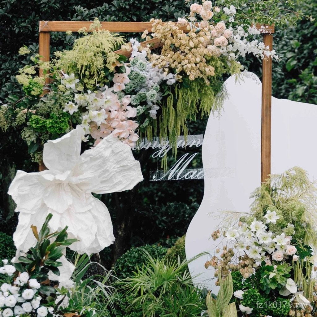Outdoor Lawn Forest Props Decoration Flower Art Wedding Venue Wooden ...
