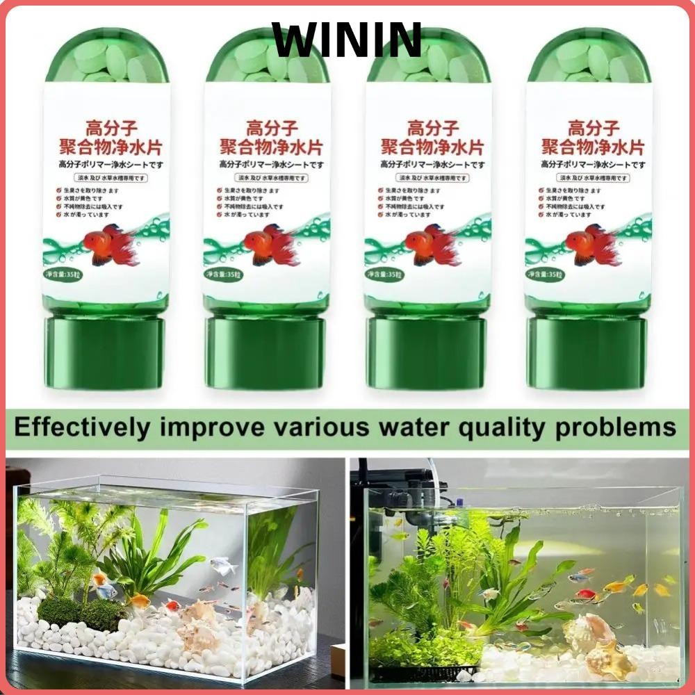 WININ Water Purification Tablets, Odor Remover Effective Cleaning Algae ...