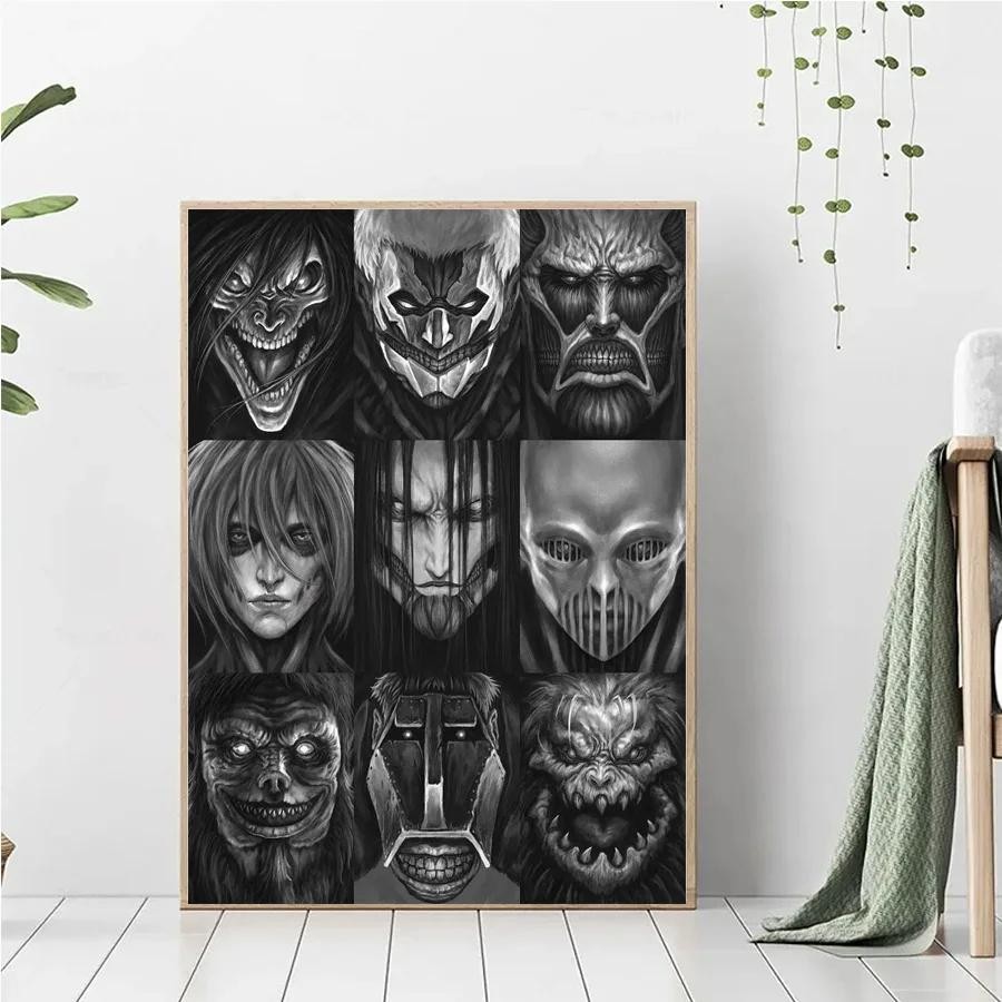 Seni Dinding Kanvas Anime Attack on Titan Levi Ackerman - Cetakan ...