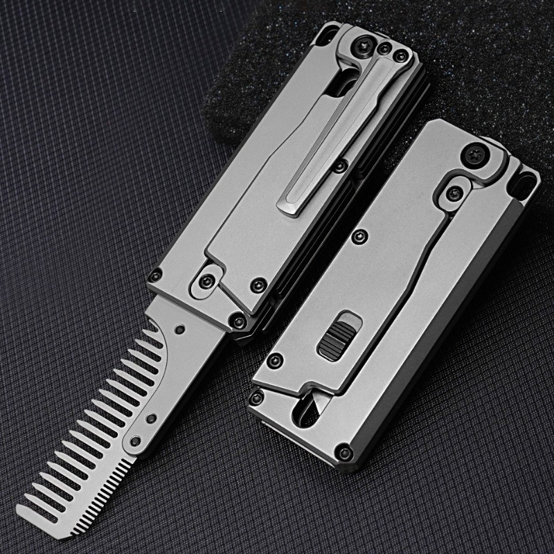 CNEDC Titanium Alloy Comb Portable Express Unboxing and Folding Tool ...