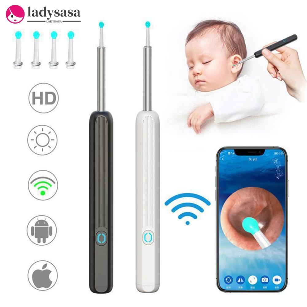 Ladysasa HD Intelligent Wireless Visual Earpick Rechargeable Luminous ...