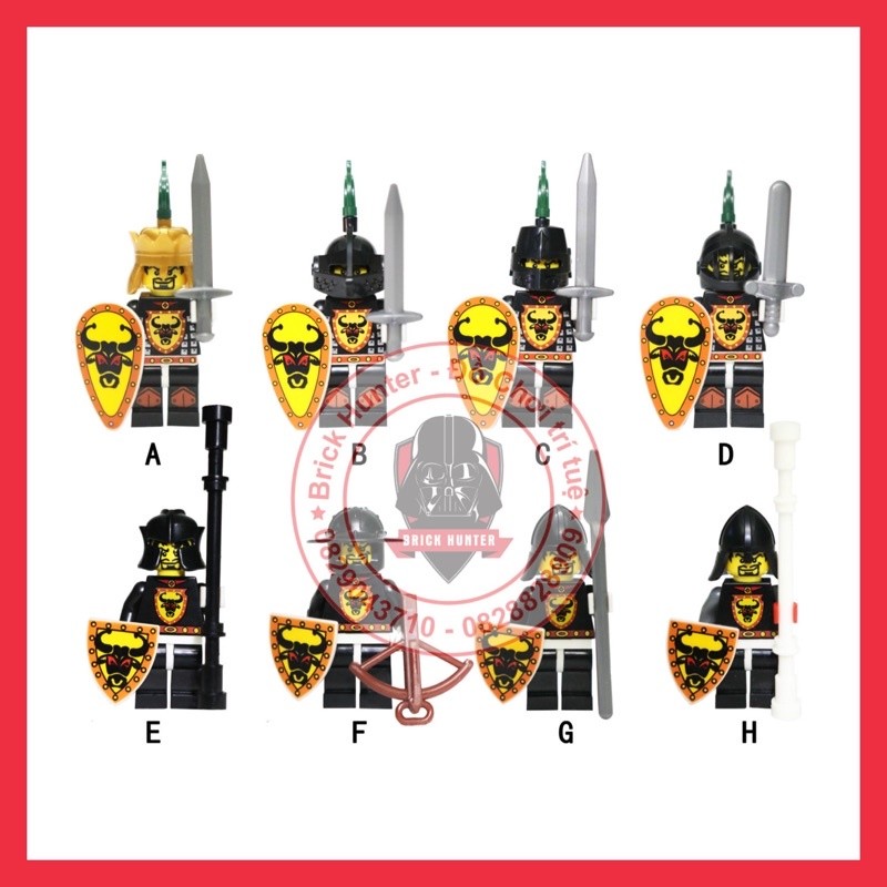 Medieval Castle minifigures assembled model of King Knight and Knight ...