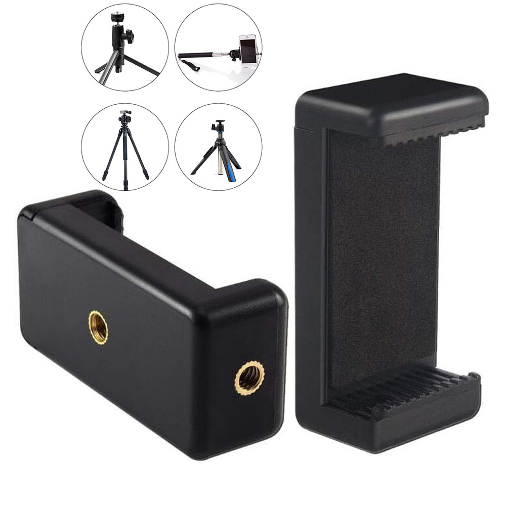 Universal Cell Phone Tripod Mount Adapter, Phone Holder Clip Connector ...