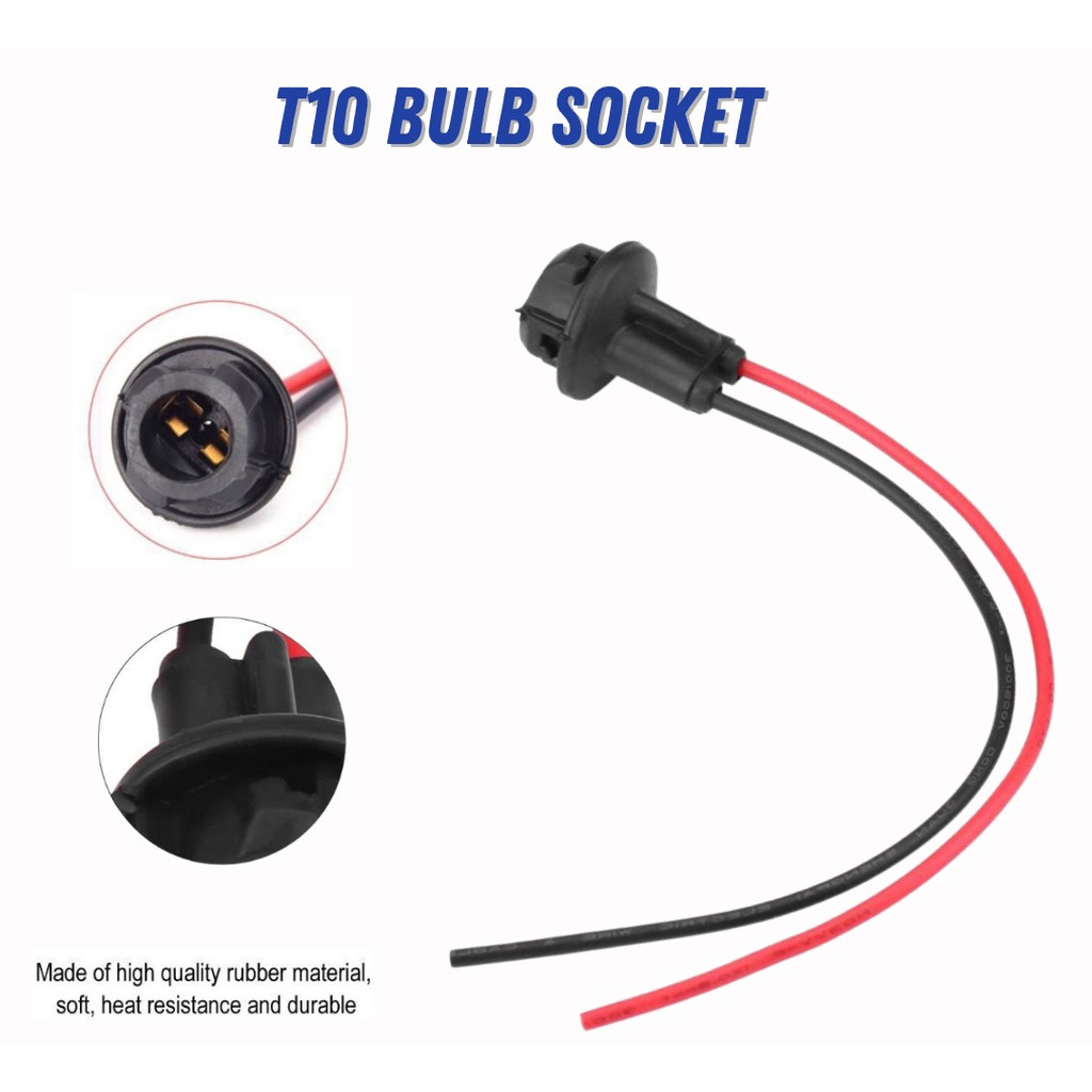 CAR T10 Bulb Socket Light Bulb Holder Plug-in Light Extension Holder ...