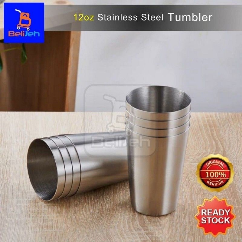 BELIJEH India Stainless Steel Tumbler Mamak Stall Restaurant Cup(12oz ...