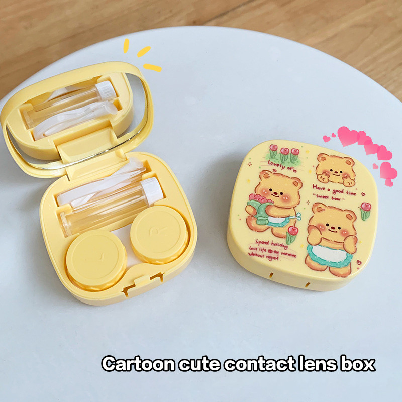 LeeSisters Cute Anime Cartoon Butter Bear Contact Lens Box Large ...