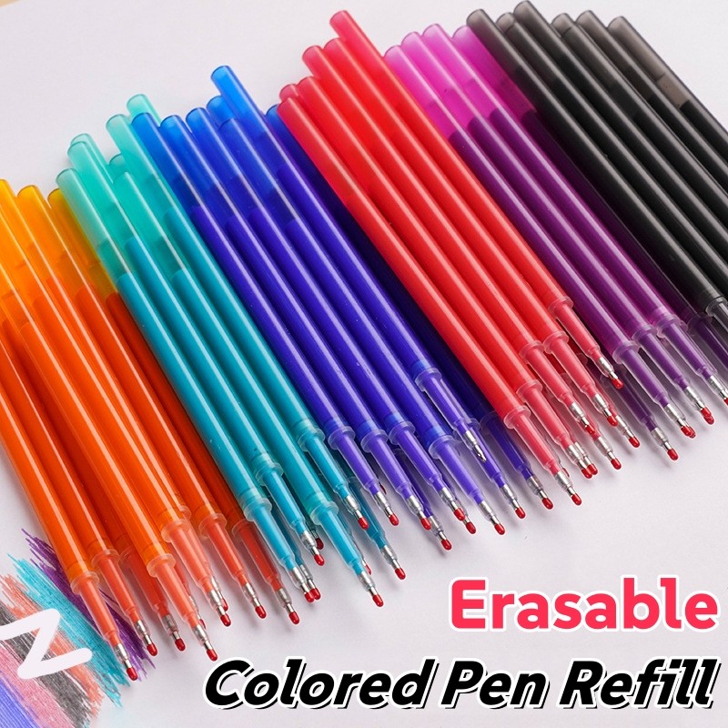 Push Type Color Gel Pen Refill 0.5 st Erasable Pen Refill Student ...