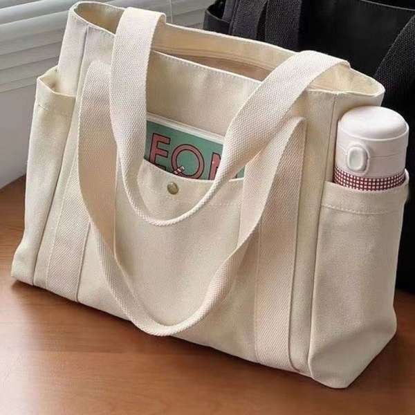 tote bag student tote bag Beg kanvas tote berkapasiti besar, pergi ...