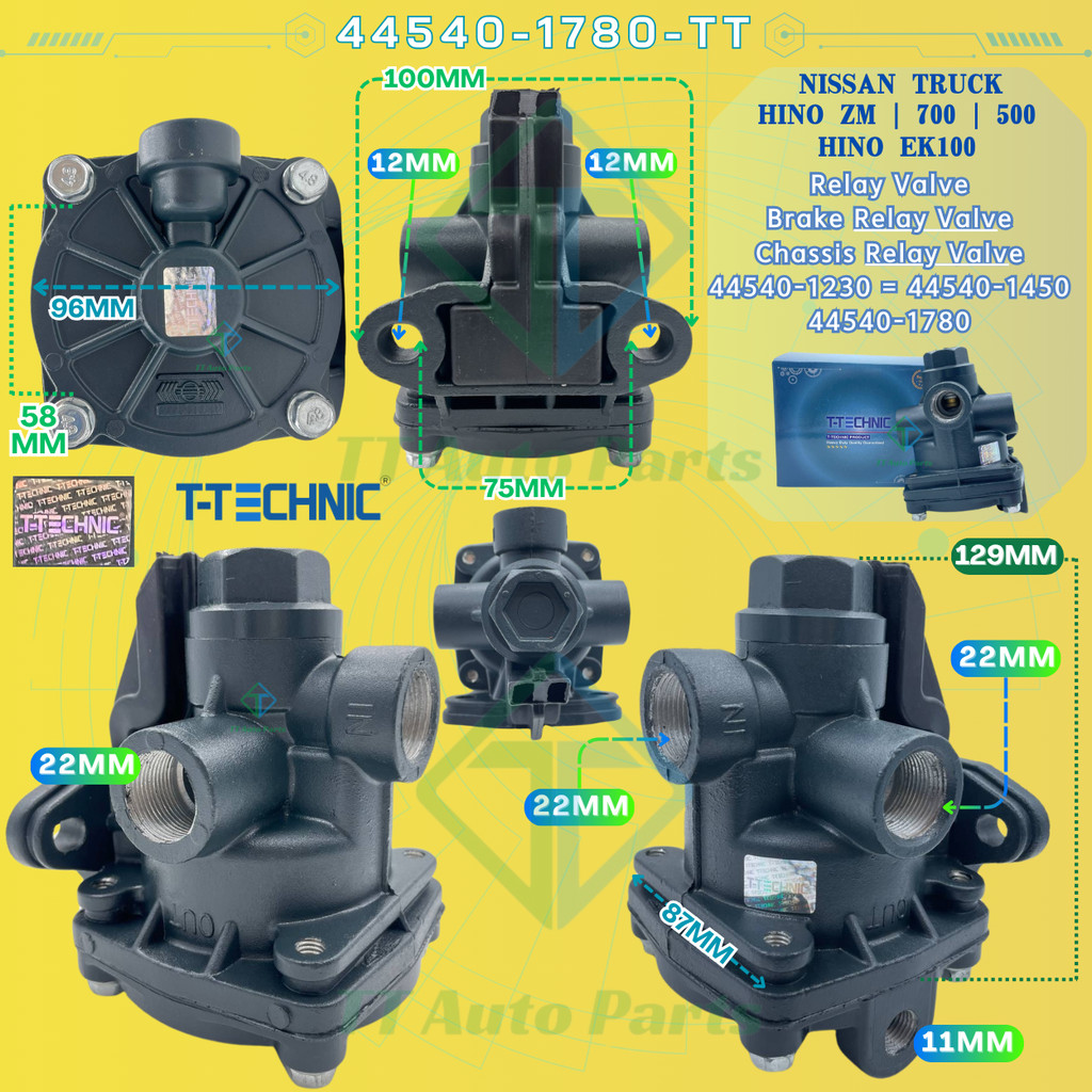 Relay Valve / Injap Relay | Nissan Trak, Hino, ZM 44540-1230, 44540 ...